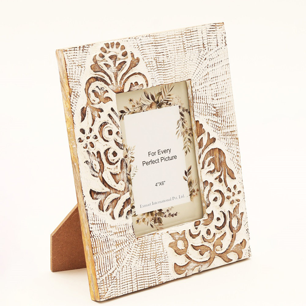 Ophelia & Co. Petra Handmade Wooden Carving Photo Frame 4'' x 6 ...