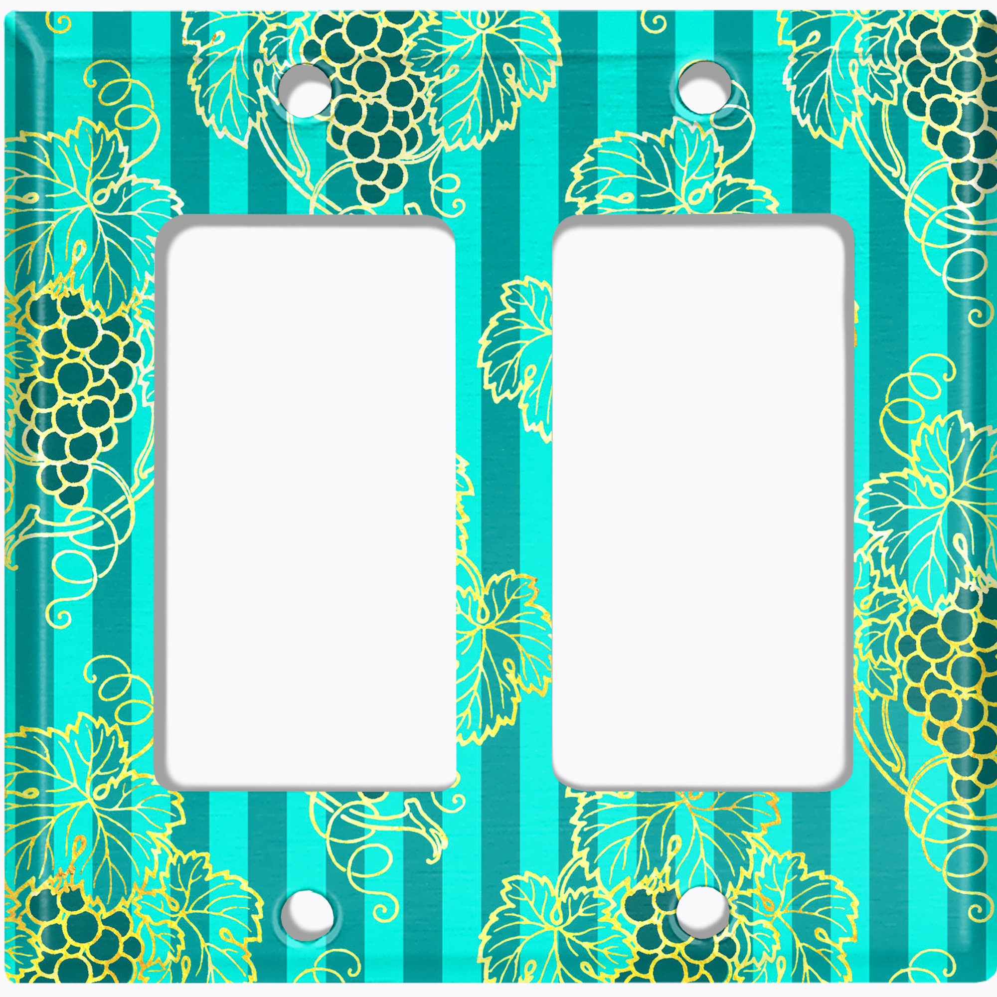 WorldAcc Metal Light Switch Plate Outlet Cover (Damask Yellow Grapes ...