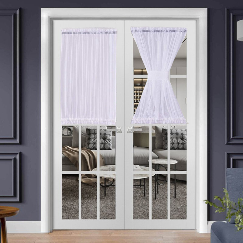 Gracie Oaks Mehran Solid Color Semi-Sheer Rod Pocket Curtain Panels ...