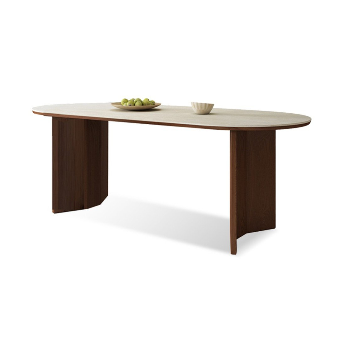 Hokku Designs Picture color Oval Stone Dining Tables | Wayfair