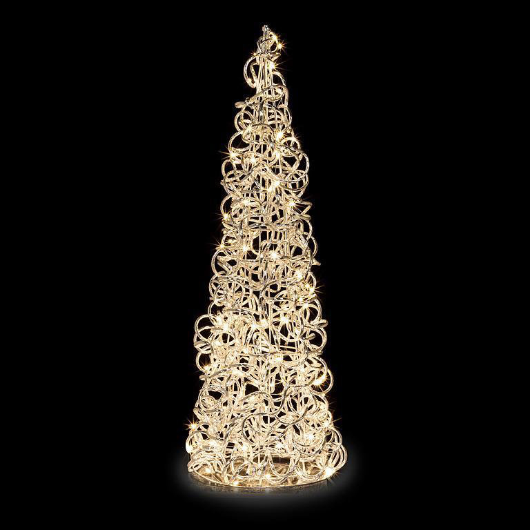 Brayden Studio 27-Inch Loopy Aluminum LED Tree With 100 Micro Lights ...