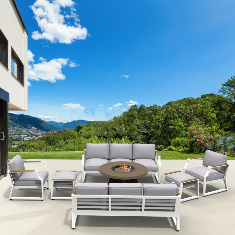 Lark Manor Areefa 10 - Person Outdoor Seating Group with Cushions ...