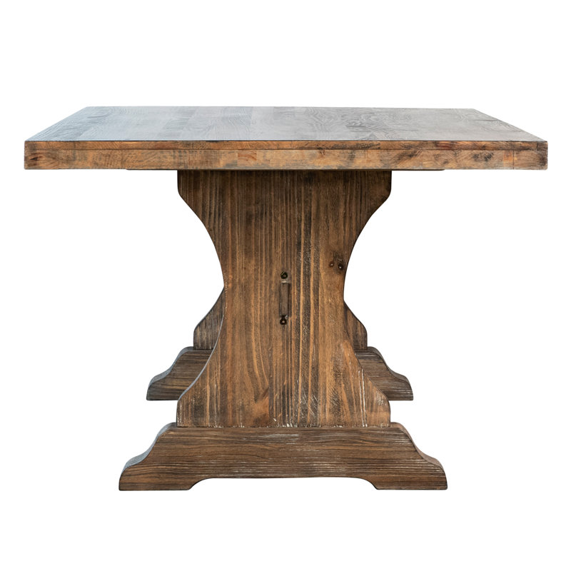 Rosalind Wheeler Alano 96" Wide Reclaimed Pine Wood Dining Table ...