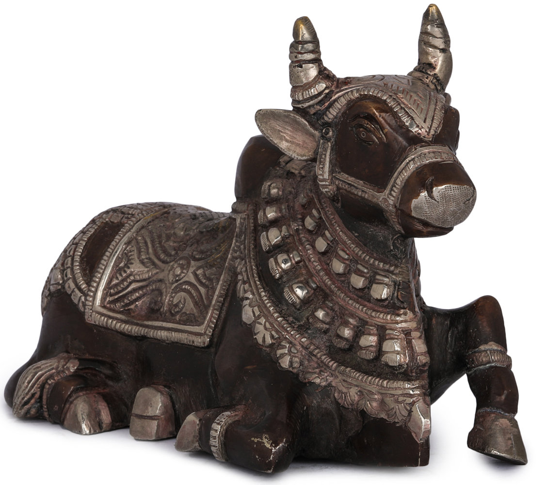 Bungalow Rose 5" Nandi - The Vehicle Of Lord Shiva In Brass | Handmade ...