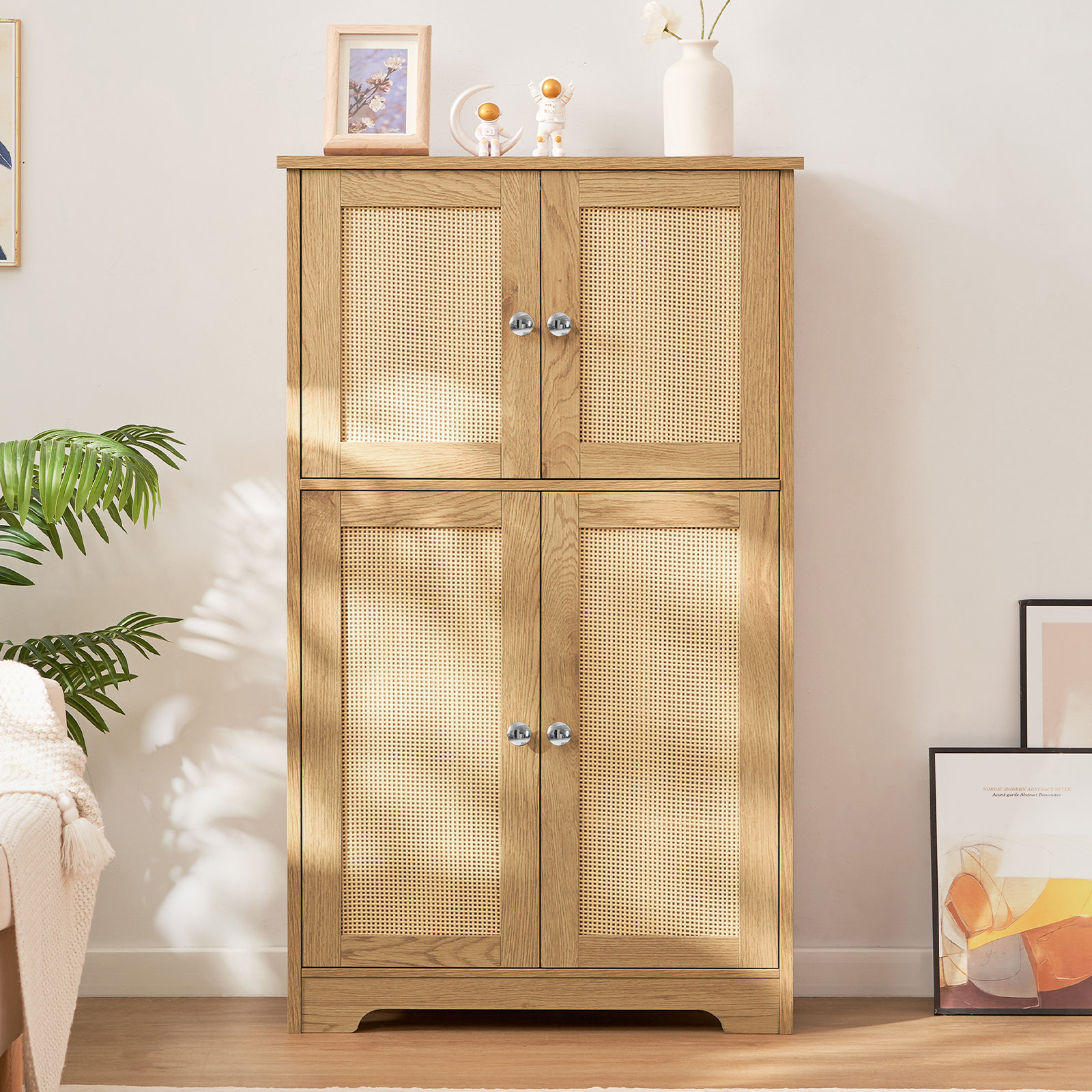 Winston Porter Jussiah Storage Cabinet,Bathroom Storage Cabinet with 4 ...