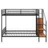 17 Stories Practical Metal Bunk Bed With Wire Shelving And Integrated ...