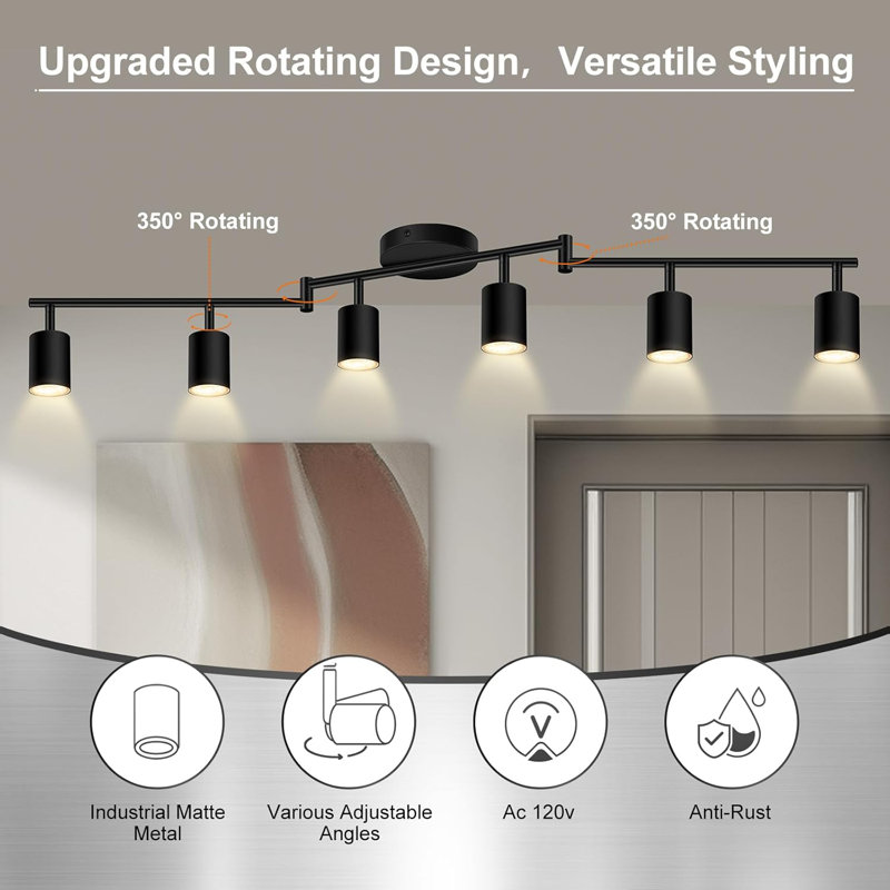 doitbest 6 Light Track Lighting Fixtures Ceiling | Wayfair