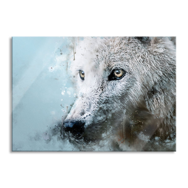 Union Rustic Dirty Wolf Close-Up - No Frame Print on Glass | Wayfair.co.uk