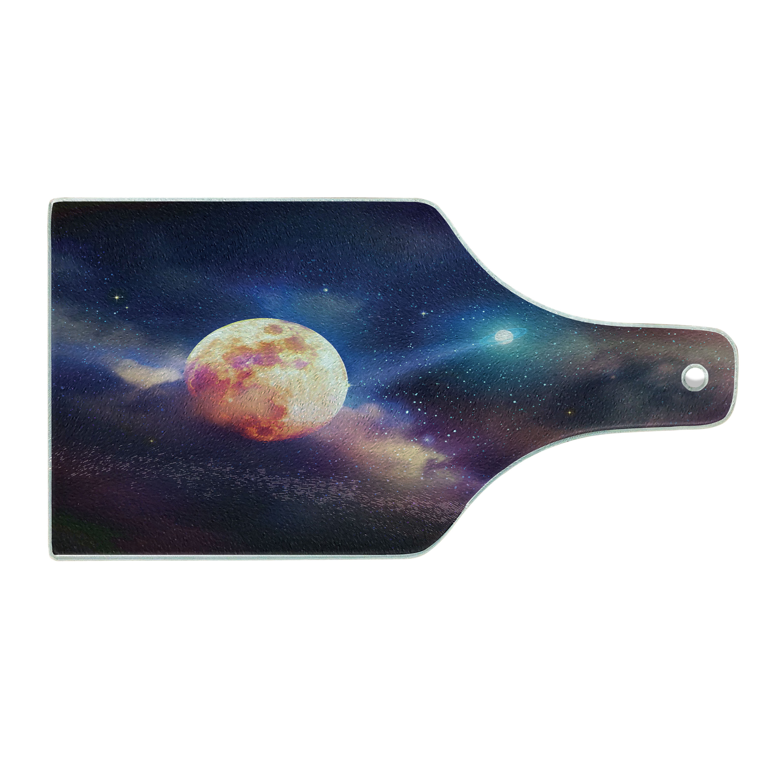 East Urban Home Ambesonne Full Moon Cutting Board, Outer Space Art ...