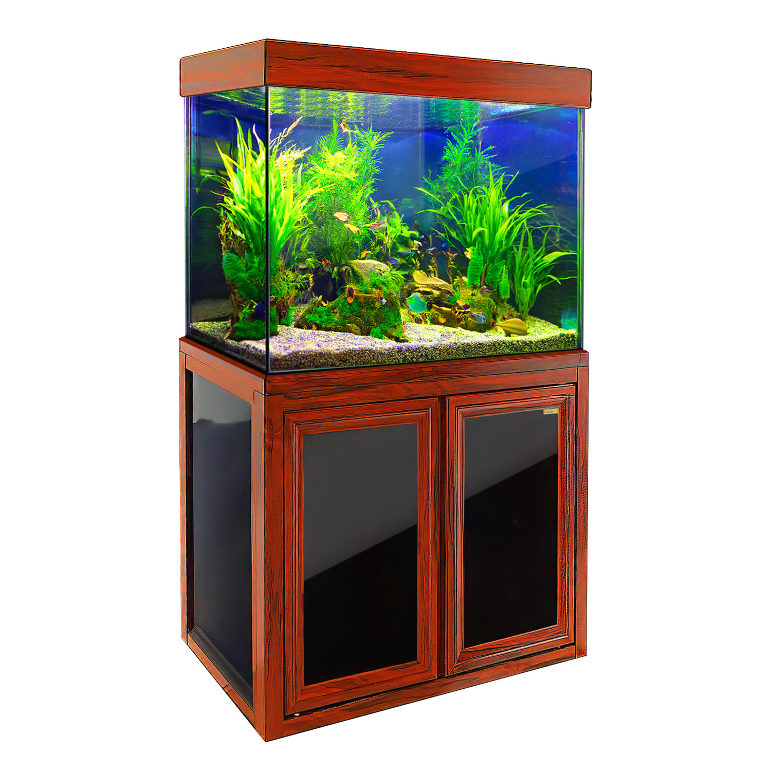 Tucker Murphy Pet™ 50 Gallon Tempered Glass Aquarium Redwood | Wayfair