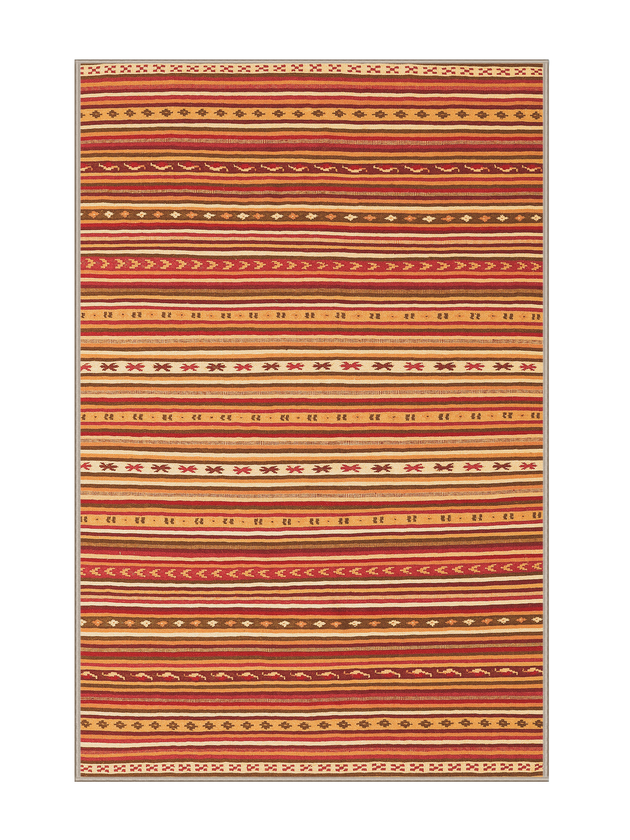 Foundry Select Shearon Southwestern Machine Woven Area Rug in Orange ...