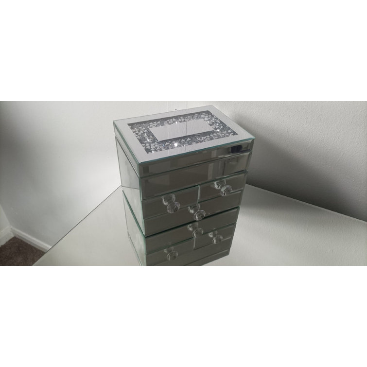 Canora Grey Crushed Diamond Mirrored Jewelry Box | Wayfair.co.uk