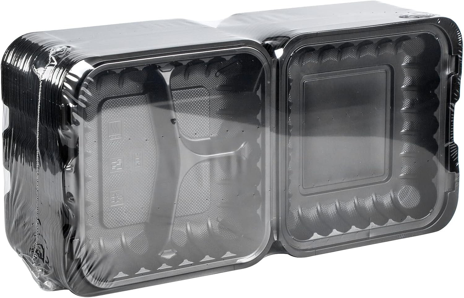 Hokku Designs Food Containers, Reusable 3 Compartment Shrink Wrap 55 ...