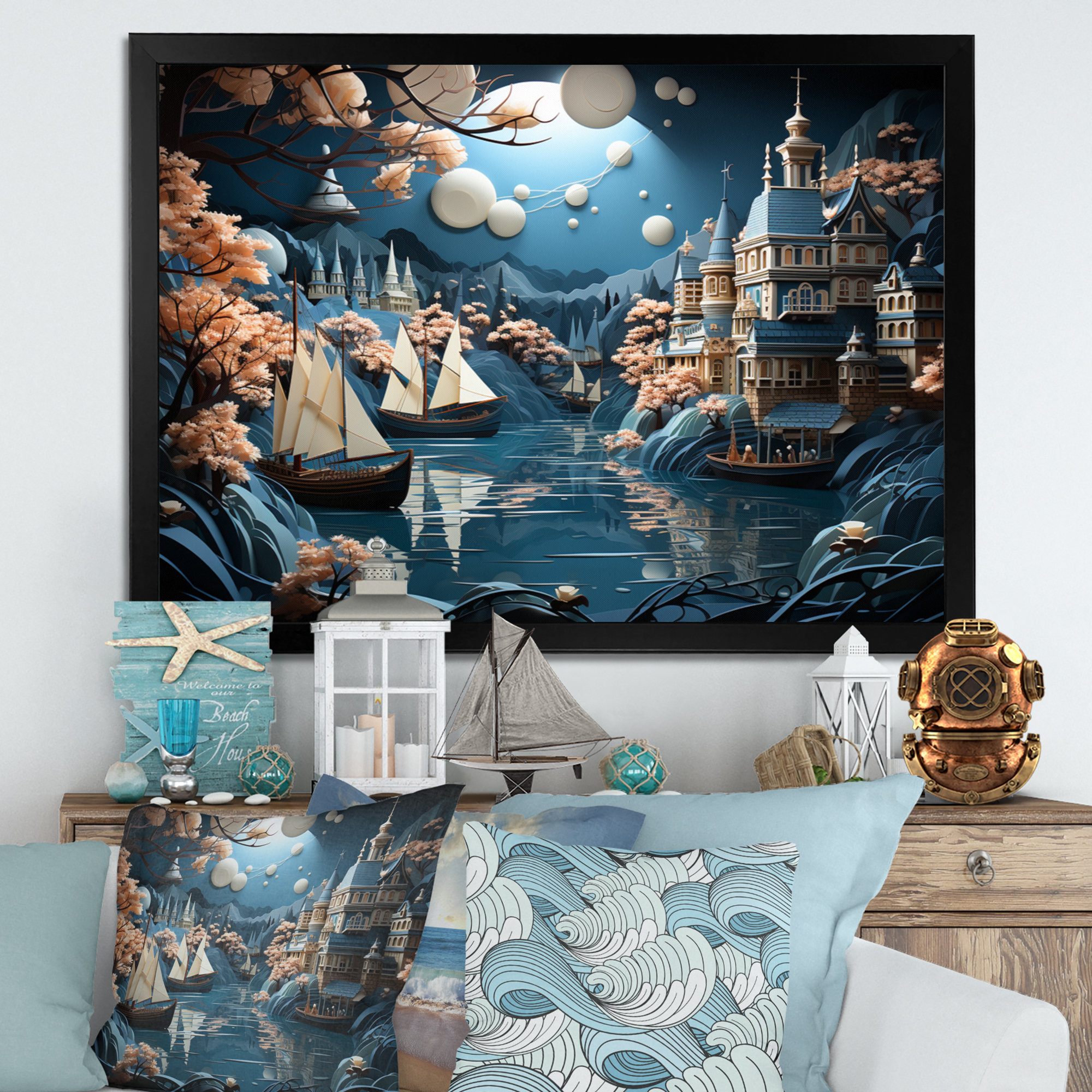 Highland Dunes Port Port Of Tranquility | Wayfair
