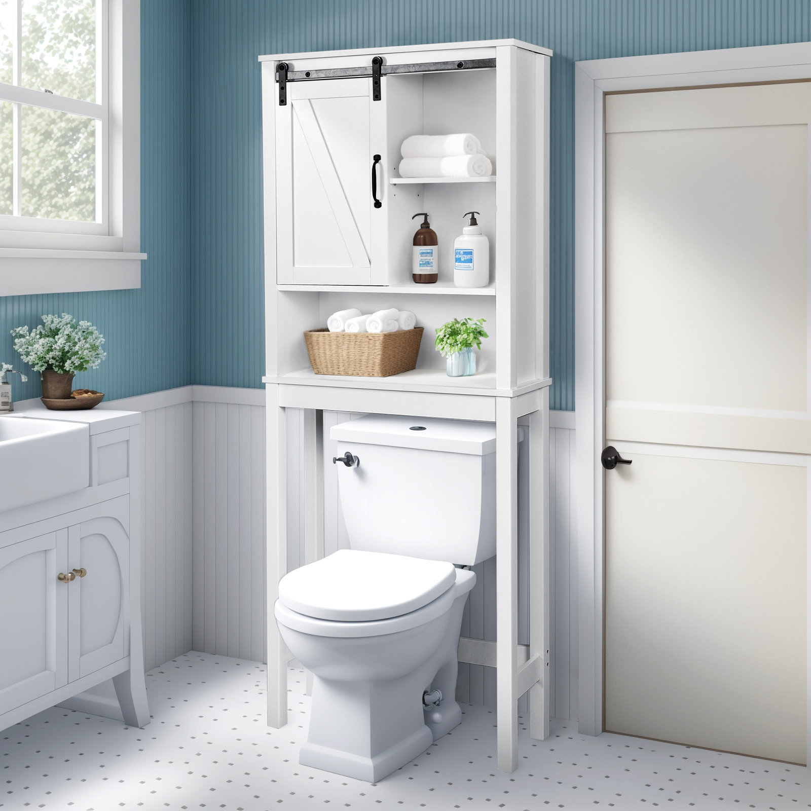 Gracie Oaks Freestanding Over The Toilet Storage & Reviews - Wayfair Canada
