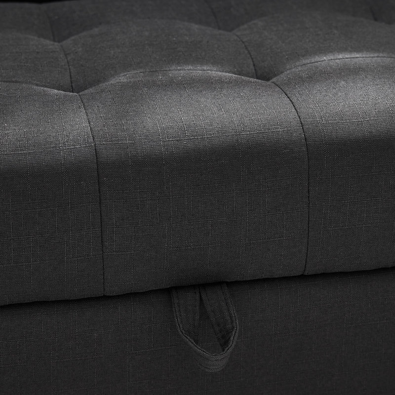 DormCo 48.8'' Square Arm Mini Sofa with Storage | Wayfair