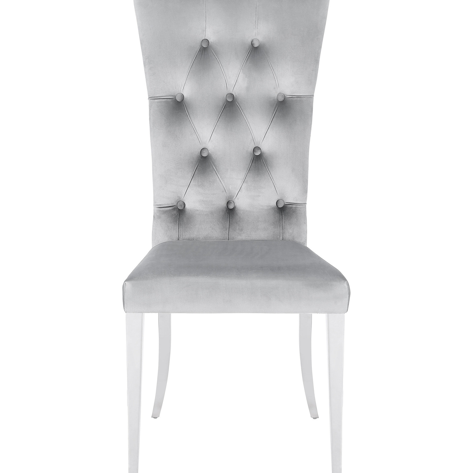 Hokku Designs Gray Side Chairs With Back Of 2 , Armless Design ...