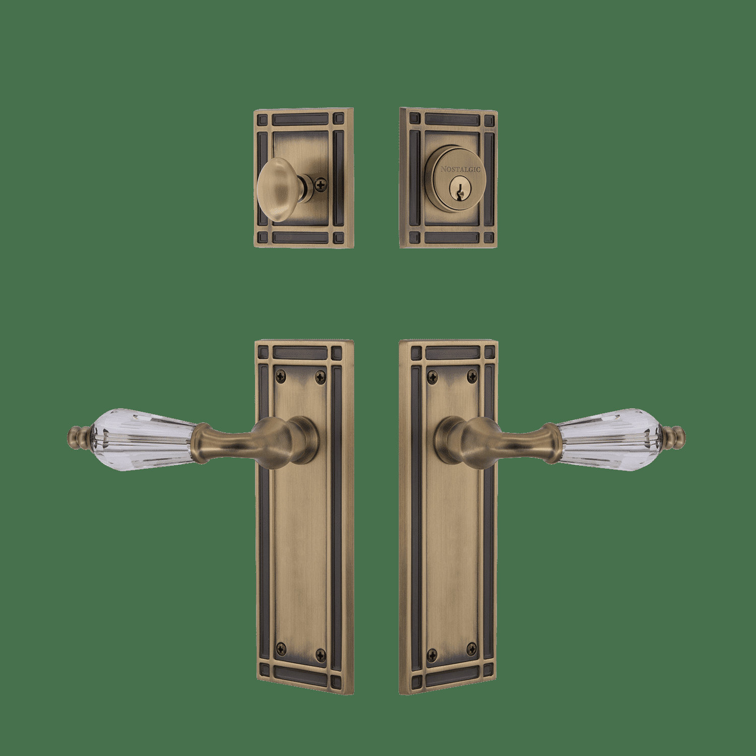 Nostalgic Warehouse Mission Entry Set with Parlour Crystal Lever | Wayfair