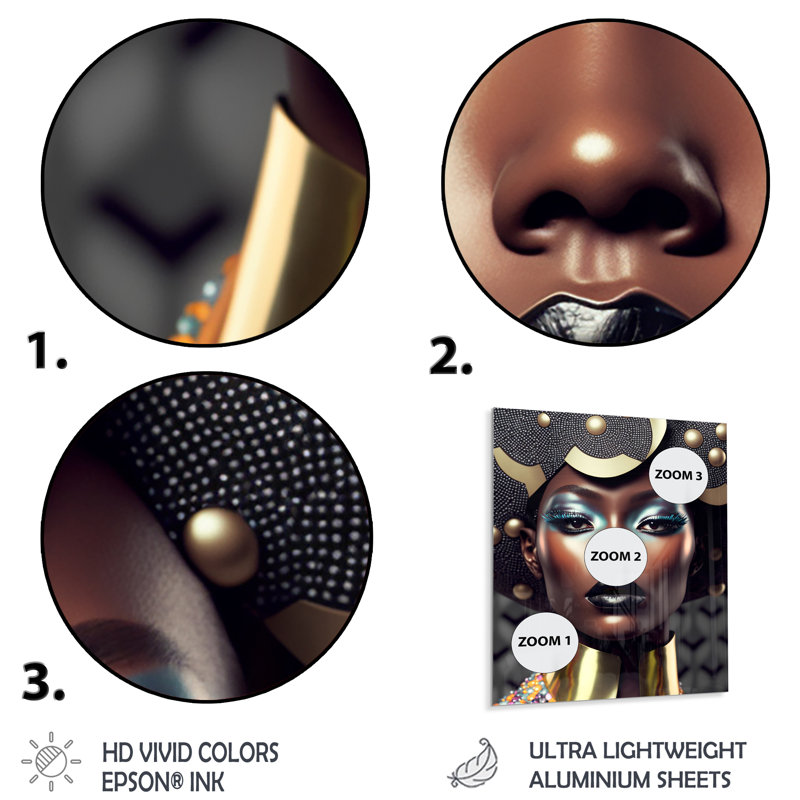 Dakota Fields Haalah Classy Portrait Elegant African Lady Wall Décor ...