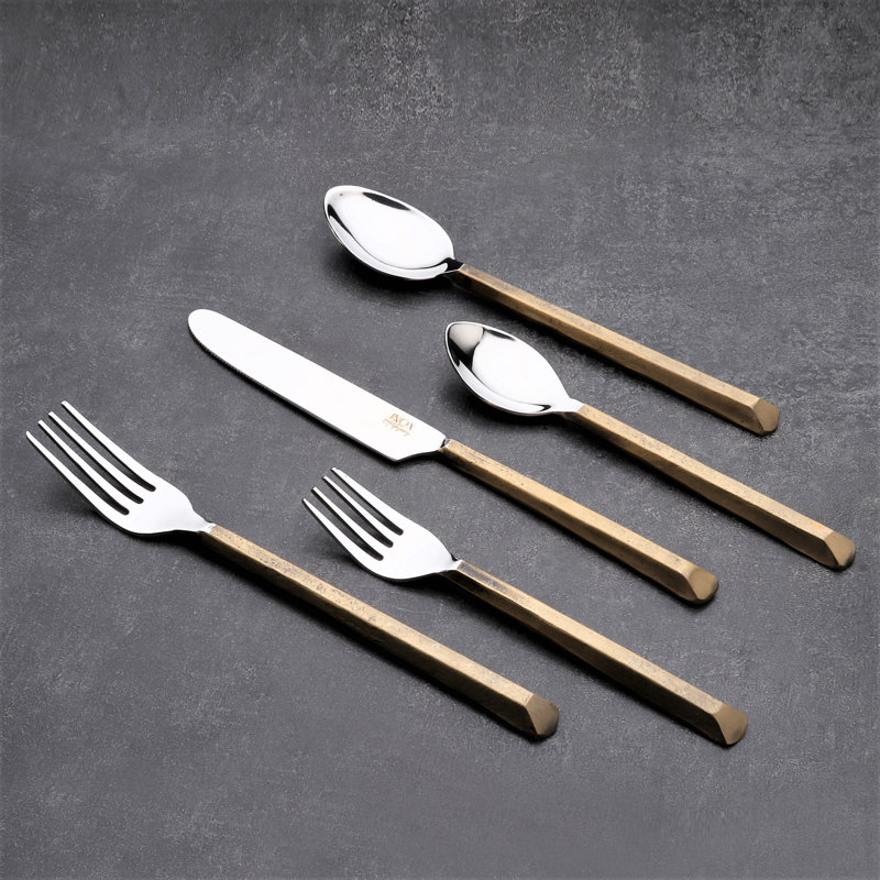 INOX Artisans Plateau Stainless Steel Flatware - Service for 4 | Wayfair