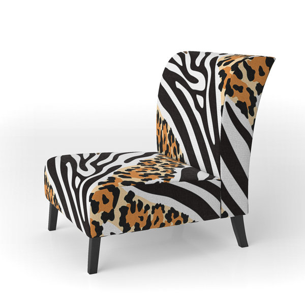Dakota Fields Zebra And Leopard Mix Pattern III - Upholstered Cabin ...
