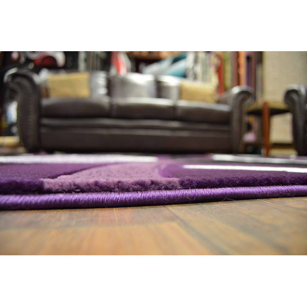 Ivy Bronx Mccampbell Performance Purple/Black Rug & Reviews | Wayfair
