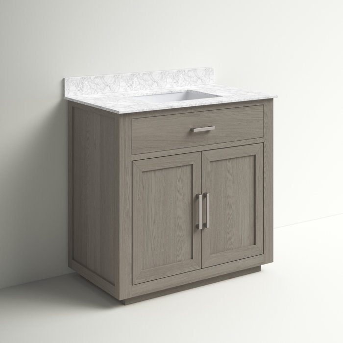 Sand & Stable Ingalls 36'' Single Bathroom Vanity with Marble Top ...