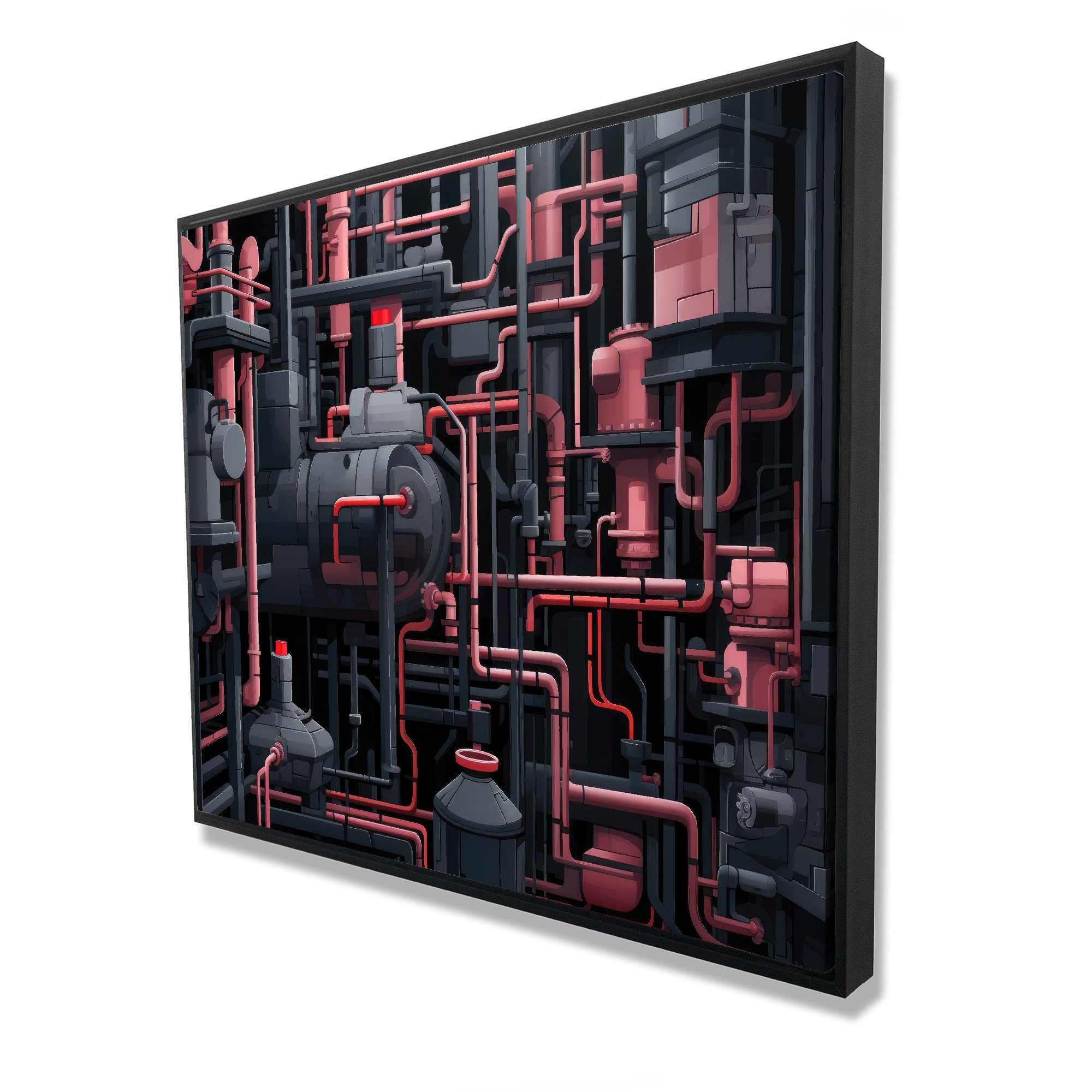 Concius Sales Dark pipes - 48"x60" Framed canvas | Wayfair