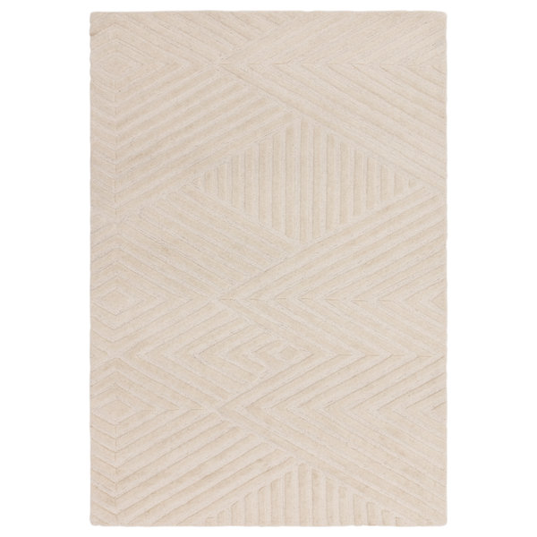 Natur Pur Mendez Aariona Hand Tufted Geo Ivory Area Rug | Wayfair.co.uk