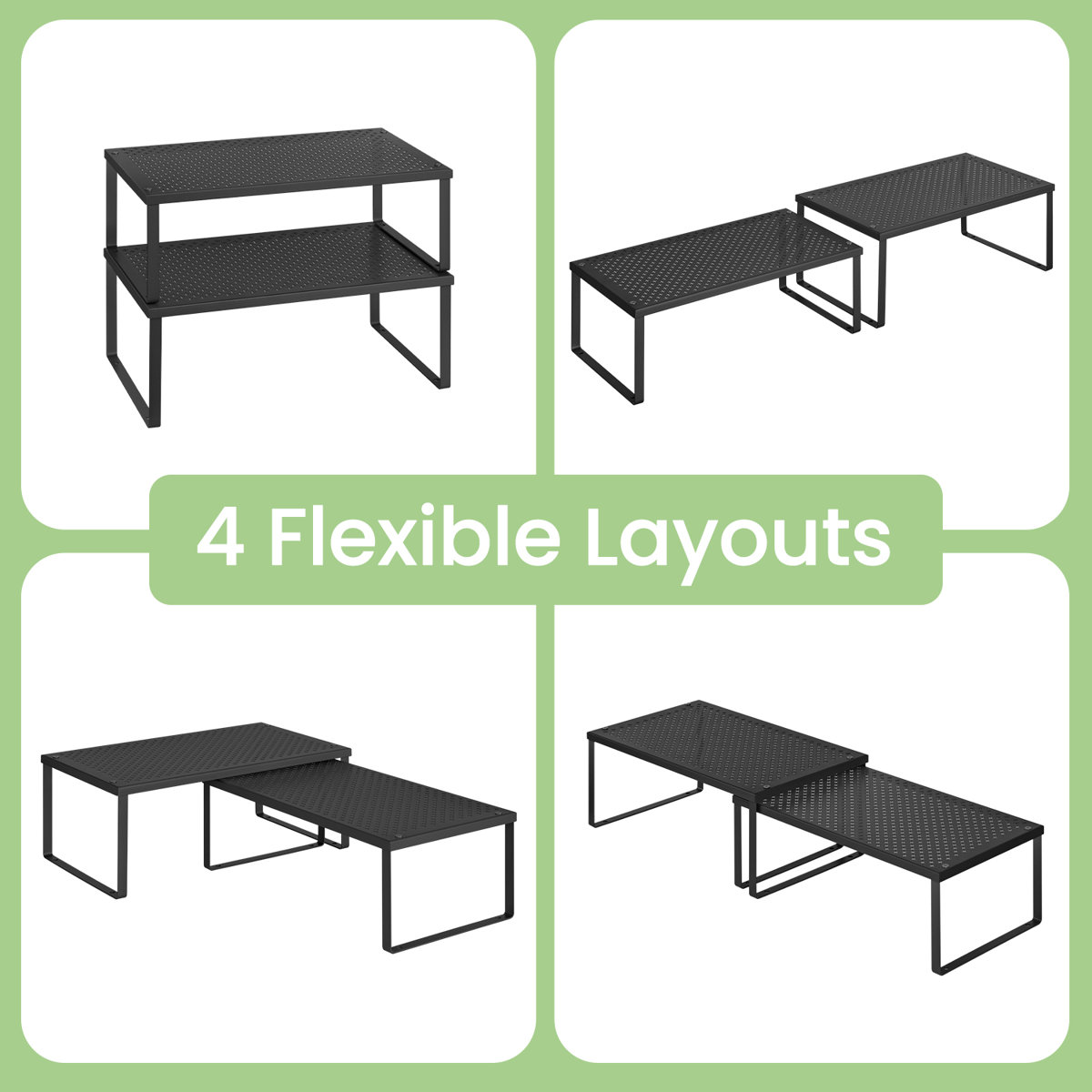 Rebrilliant Stackable Cabinet Organizer Shelf (Set Of 2) | Wayfair