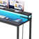 Wrought Studio™ 55'' L-Shape Computer Desk With LED Lights, Power ...
