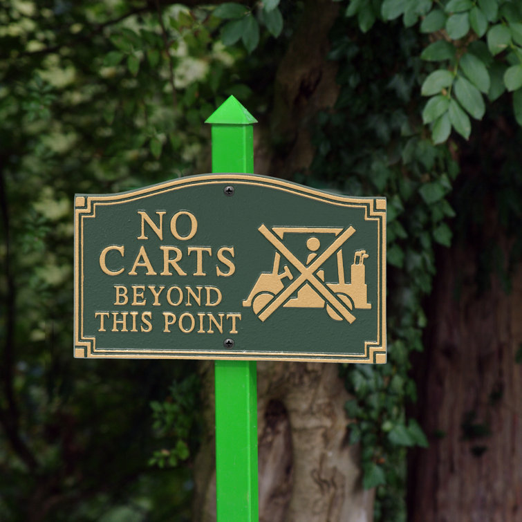 Whitehall Products No Carts Beyond This Point Garden Sign | Wayfair