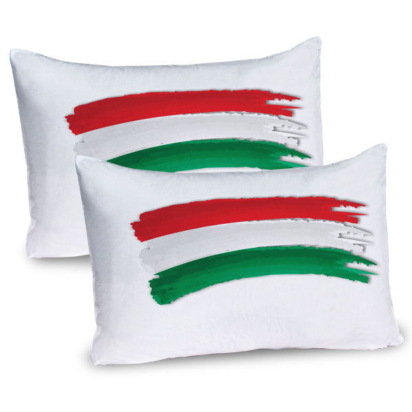 Ambesonne Hungary Pillow Sham 2 Pack Hungarian Flag Brush Colors Red ...