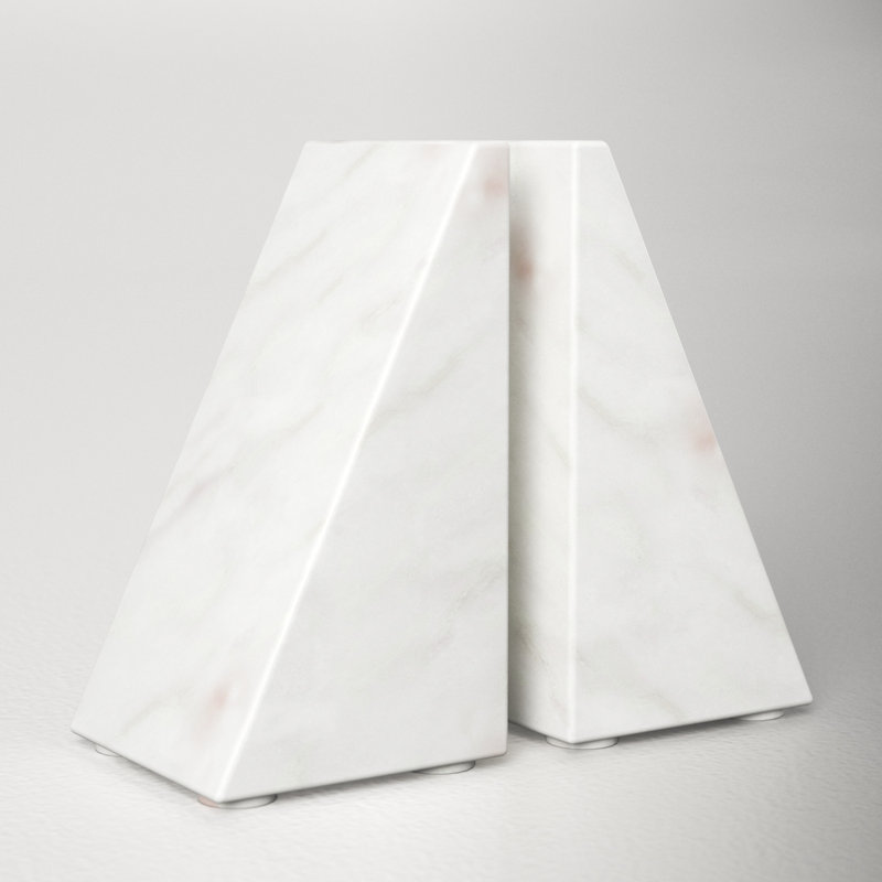 AllModern Matheson Marble Non-skid Bookends & Reviews | Wayfair