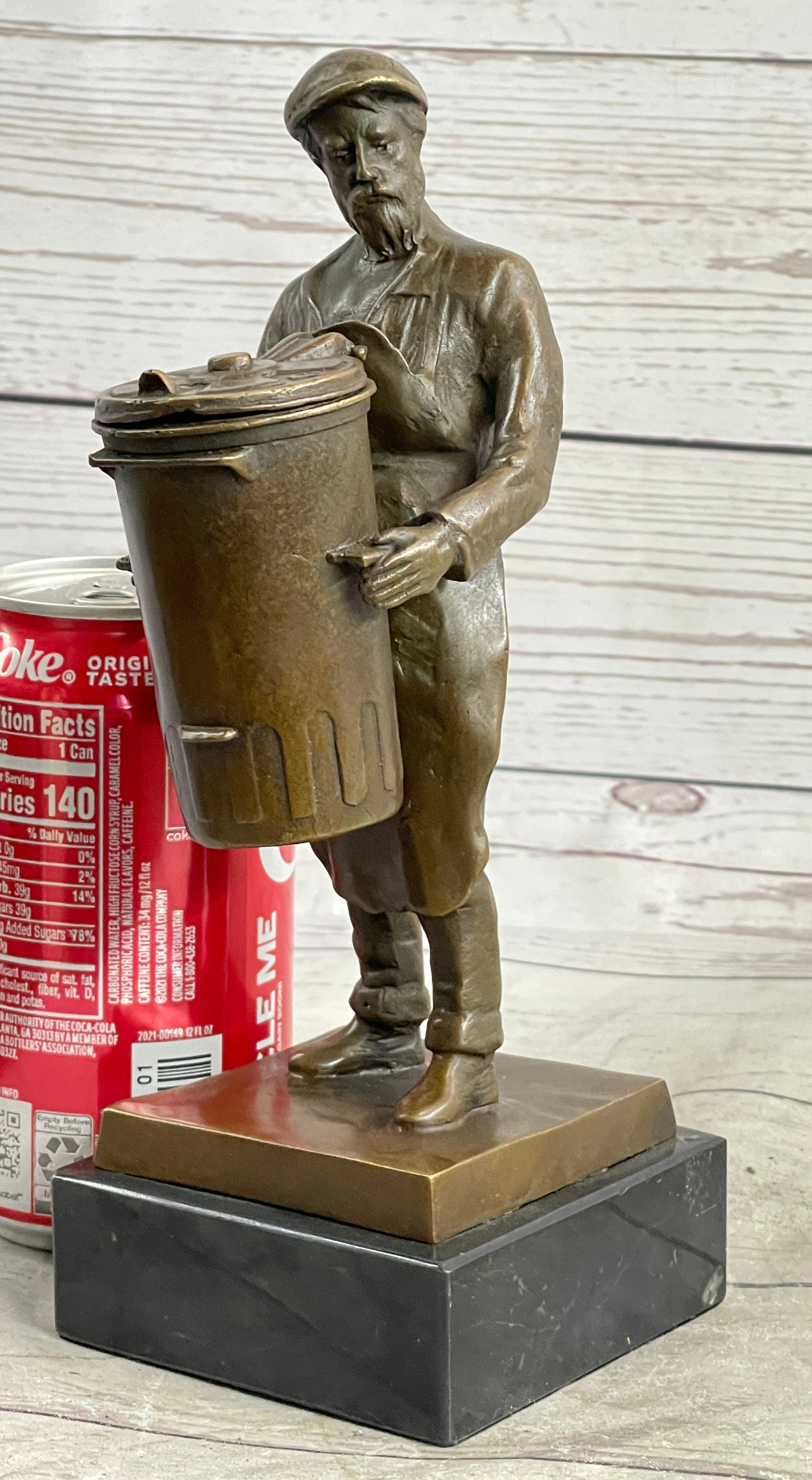 Red Barrel Studio® Myraline Construction Worker/Garbage Man Bronze ...