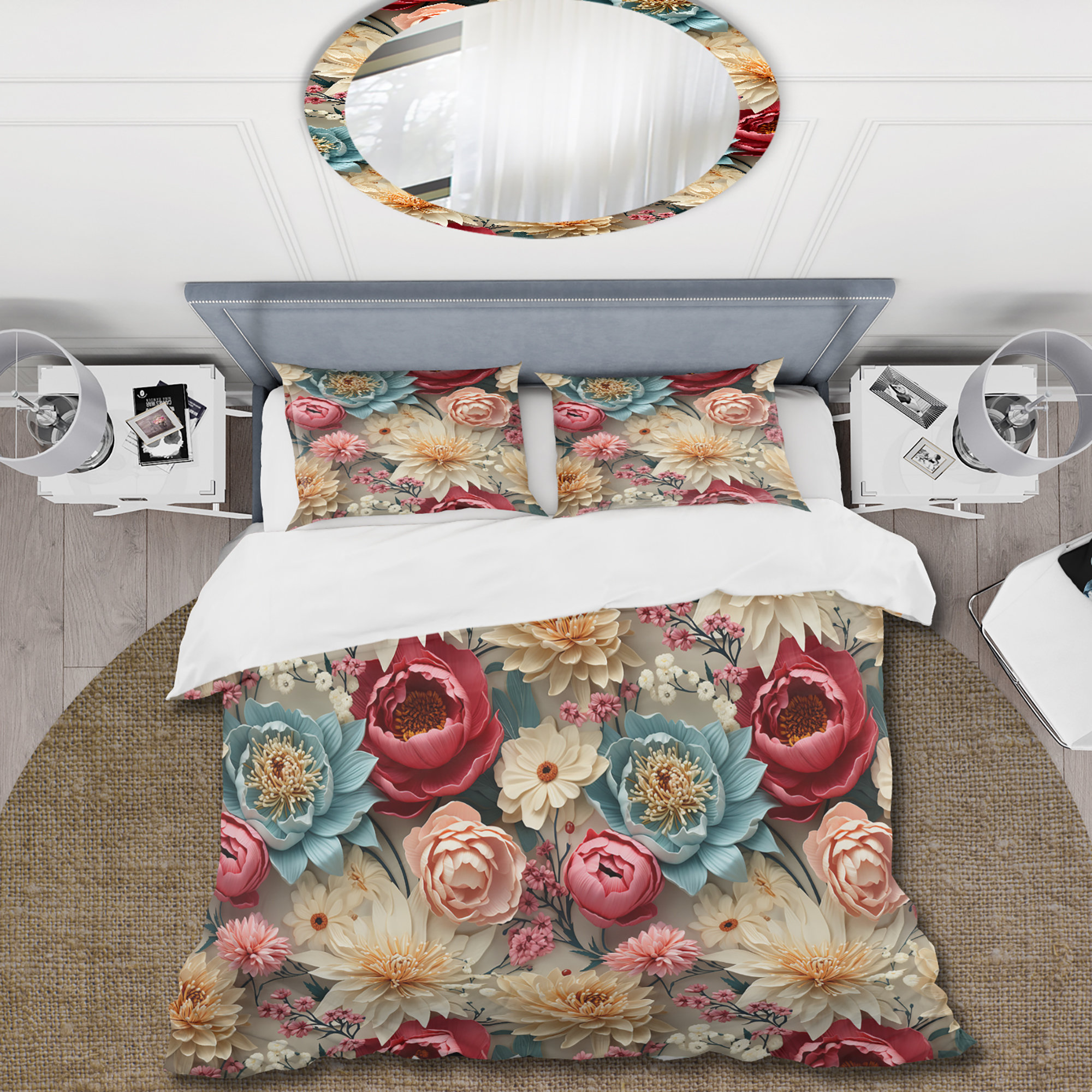 Design Art Mulitcolor Bohemian Rhapsody Floral Pattern VII - Floral ...