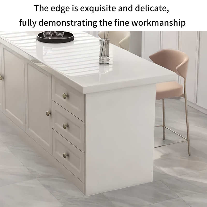 Artistic Soul XKX Premium Furniture 78.74" Marble Top Kitchen Island ...