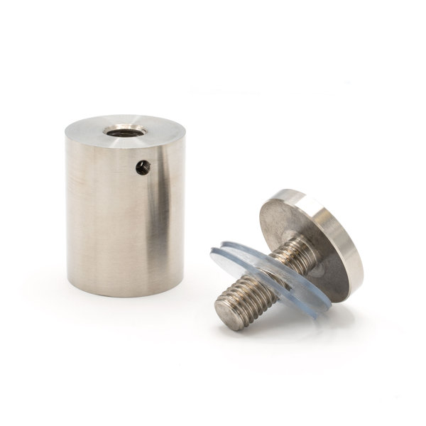 Outwater Sign Standoff 1-1/4" Diameter X 1-1/2" Barrel Length Brushed ...