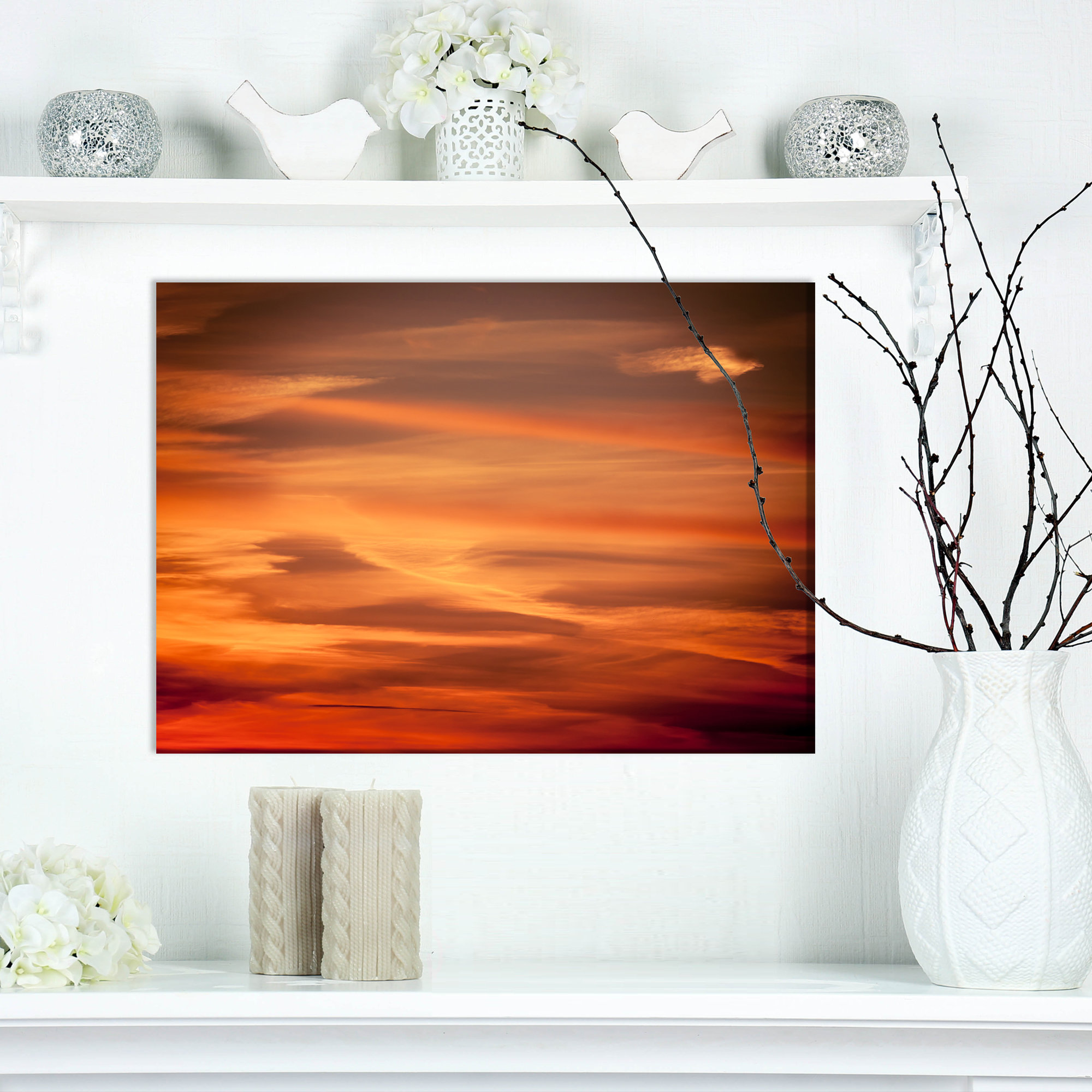 The Twillery Co. Corwin Dramatic Sunset Sky - Wrapped Canvas Graphic Art Print - Wayfair Canada