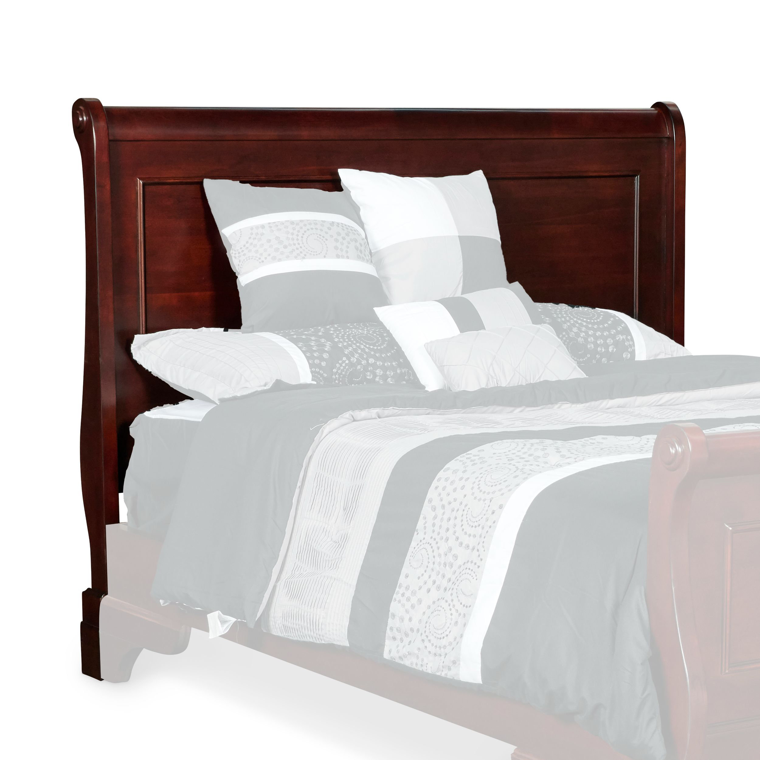 Winston Porter Traditional Queen Size Wooden Sleigh Headboard With ...