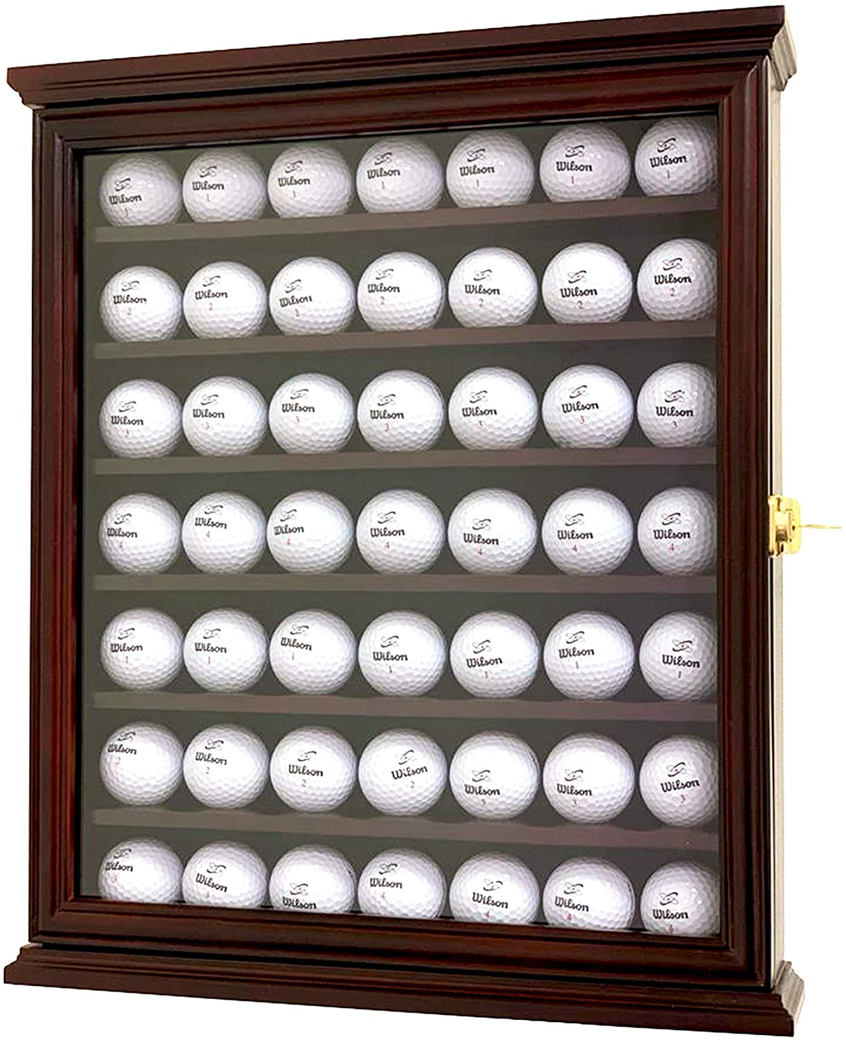 DECOMIL 17'' x 5'' Solid Wood Golf Ball Display Case | Wayfair