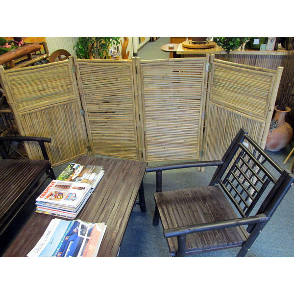 MGP 4 - Panel Bamboo/Rattan Folding Room Divider | Wayfair