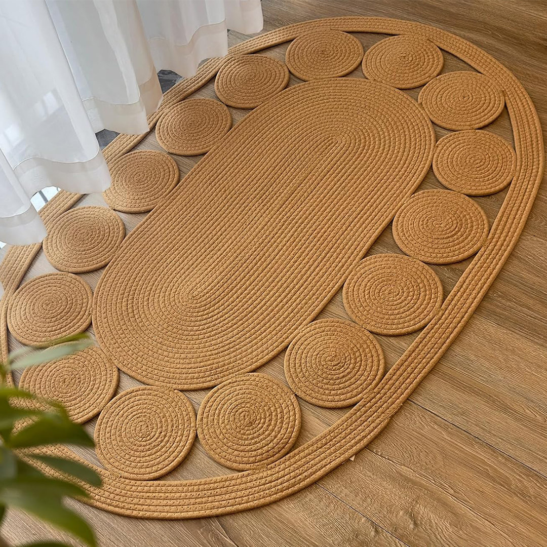 Beachcrest Home™ Nature Kitchen Rug, 31x47 Oval Bath Rug,Washable ...