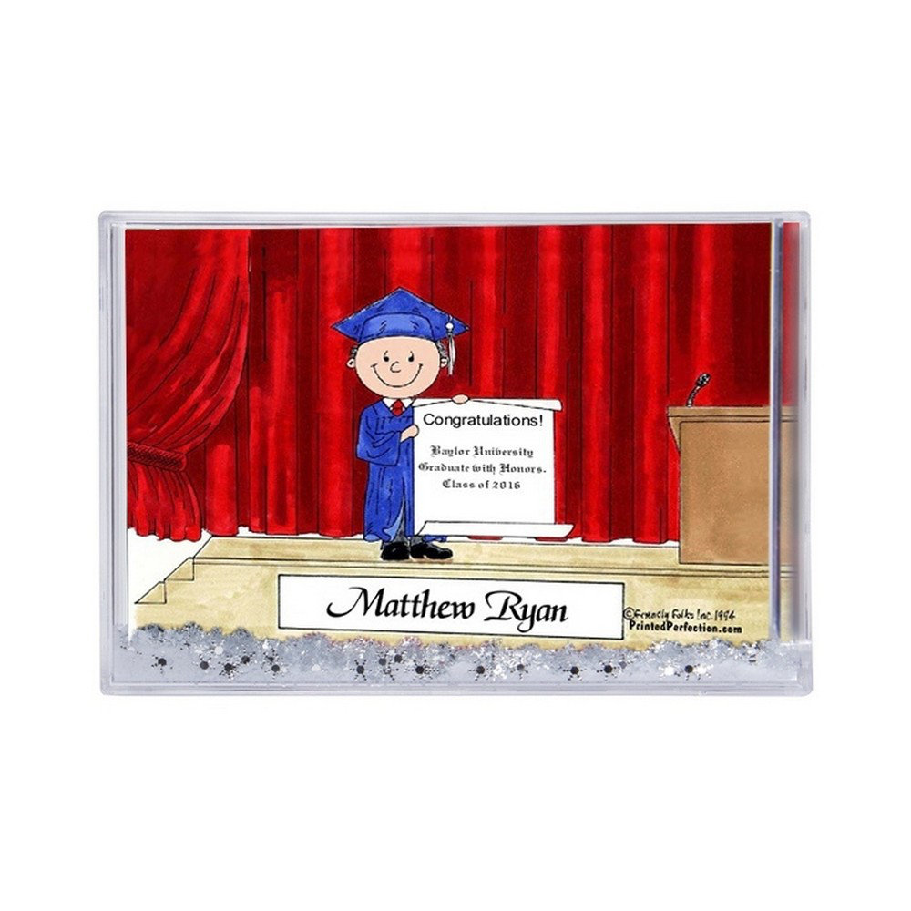 Printed Perfection Personalized Graduation - Male Snow Globe Frame Gift ...