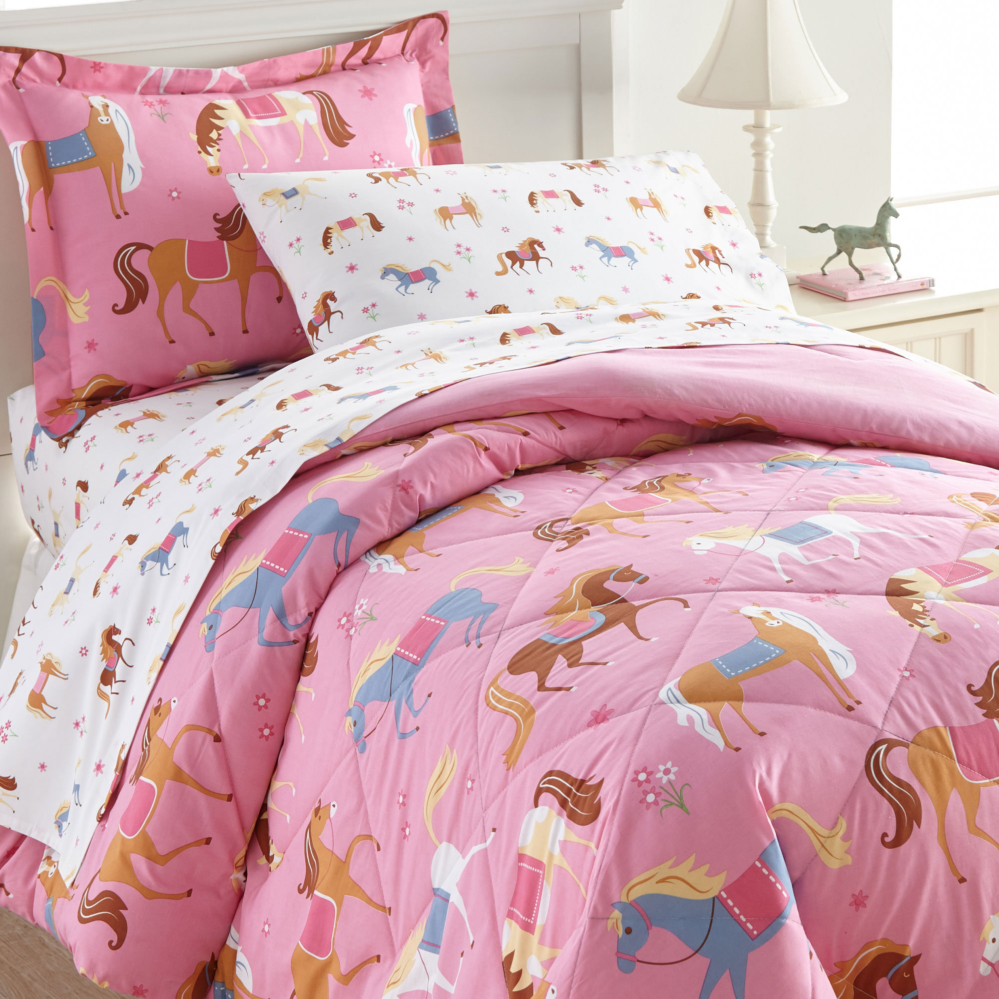 Wildkin Horses Cotton Comforter Set & Reviews | Wayfair