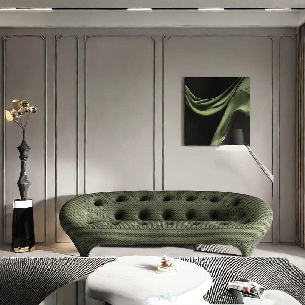 KANGLY Vintage Curved Shell Sofa | Wayfair