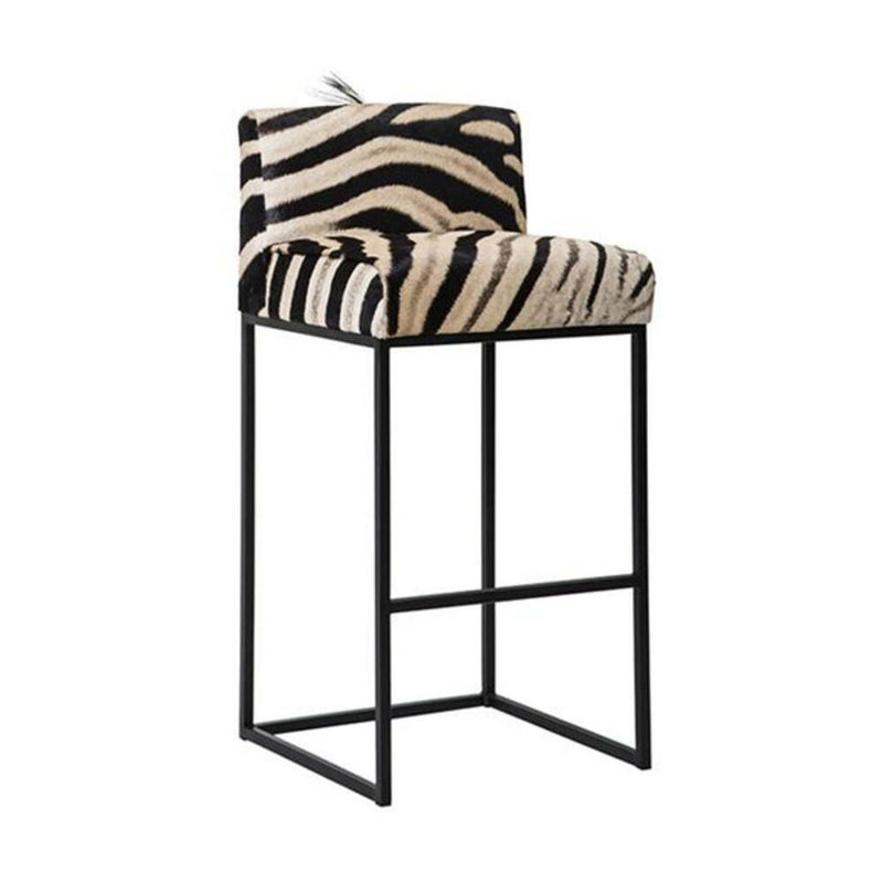 Ngala Trading Co. Zebra Hide Bar Stool | Perigold