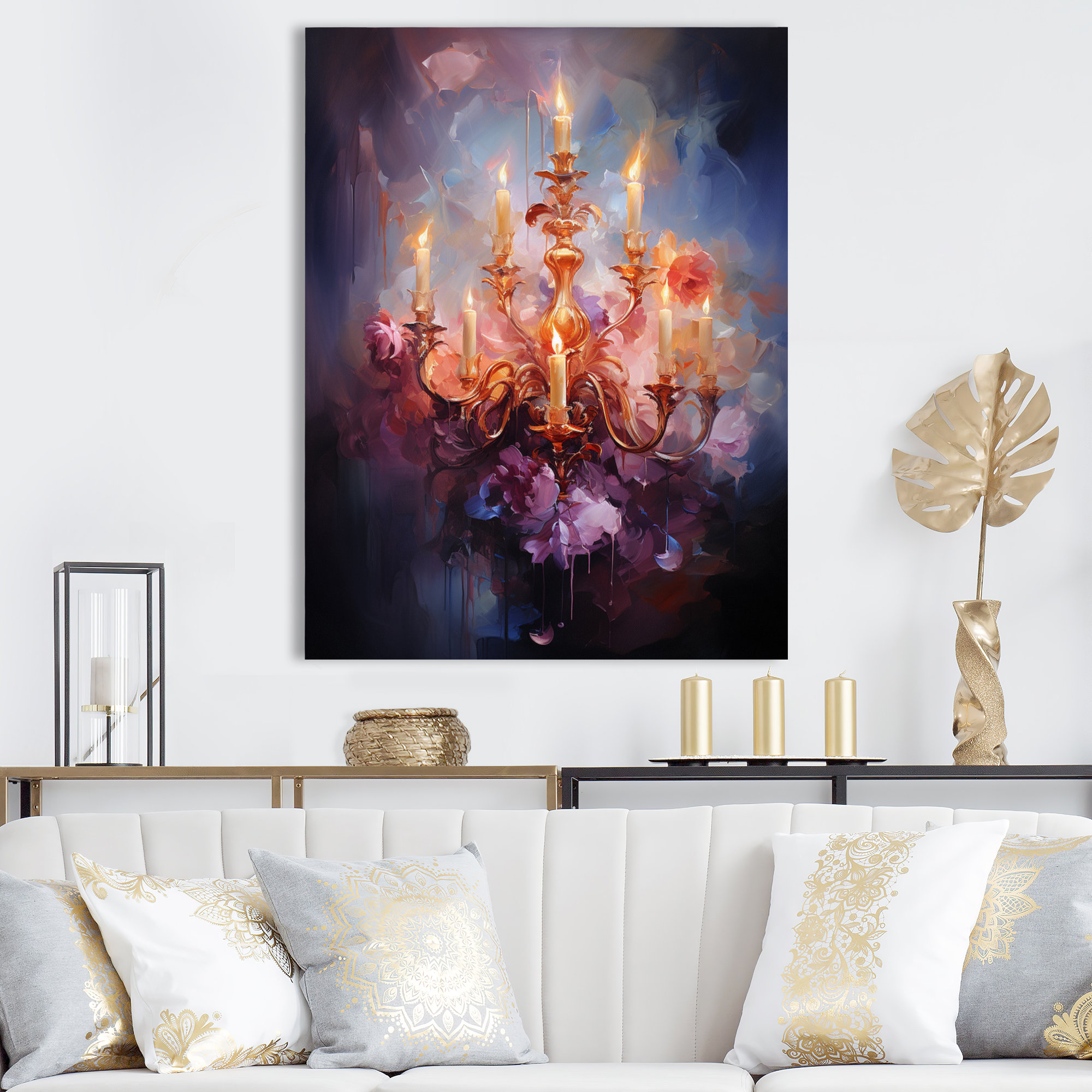 World Menagerie Kymorah Chandelier Whirling Embrace I Framed On Canvas ...