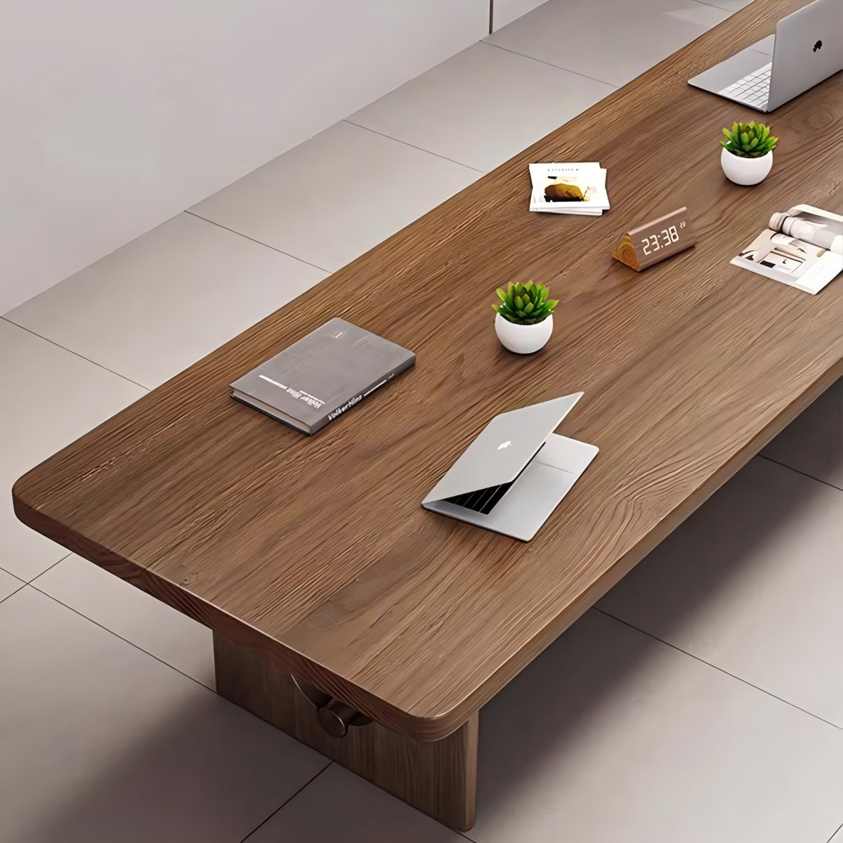 Latitude Run® Modern Minimalist Solid Wood Long Conference Table | Wayfair