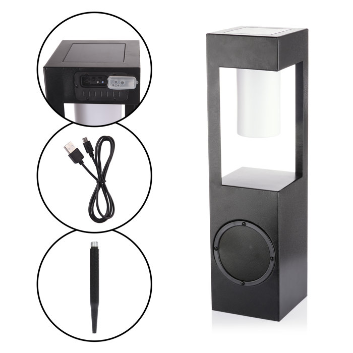 Alpine 24'' Solar Powered Integrated LED Outdoor Floor Lamp & Reviews ...